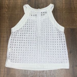 J.O.A. | Tops | Joa White Top See Thru Pattern | Poshmark